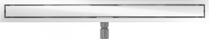Mexen Flat nerezový sprchový žlab 80 cm vzor bílé sklo, 1027080-15