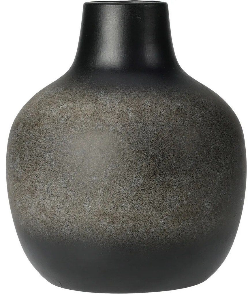 Kameninová váza Posy tmavě hnědá, 13,8 x 16,4 cm