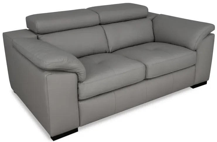 Moderní kožená pohovka LOREN II (3P), tm. hnědá (madras - 144 walnut)