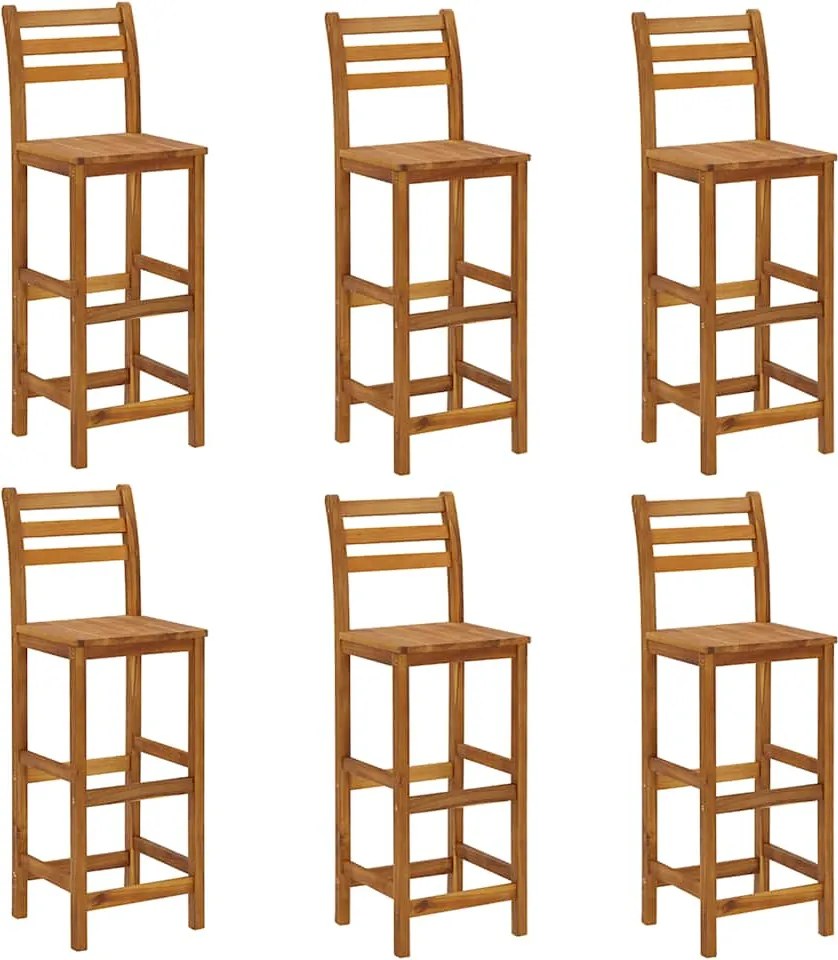 7dílný zahradní barový set masivní akáciové dřevo 3154397