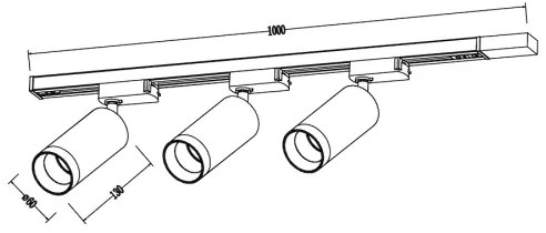 Bodové svítidlo v lištovém systému MICA 3xGU10/10W/230V bílá/matný chrom