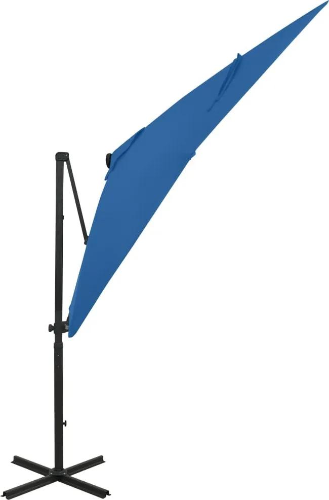 vidaXL Konzolový slunečník s tyčí a LED světly 250 cm [312325] Barva: Cihlová