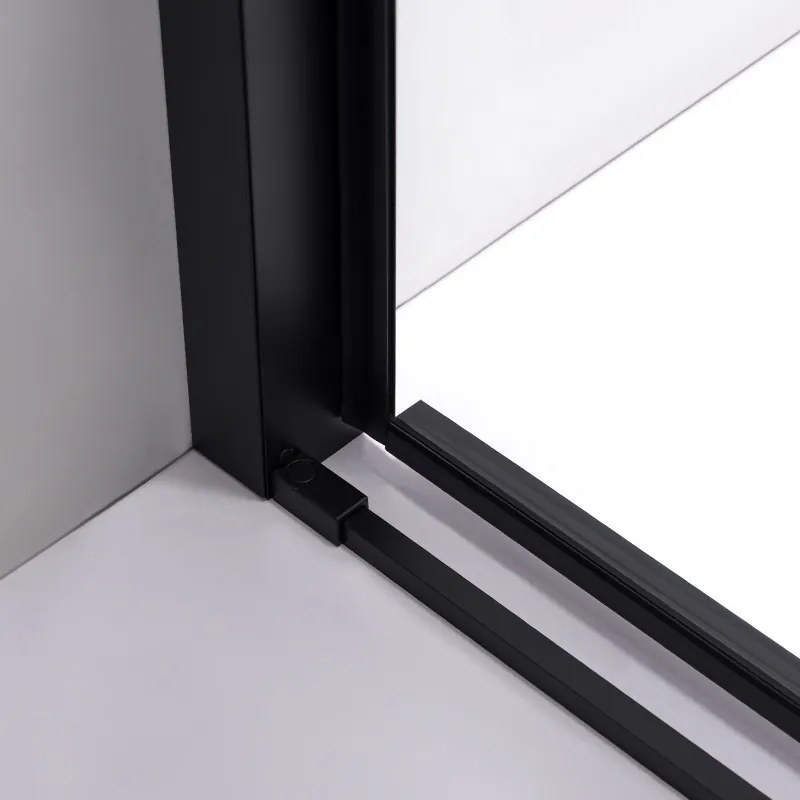 BPS-koupelny Posuvné sprchové dveře PD-NOB HYD-5173 120 cm černá/transparent pro instalaci do niky - bez vaničky
