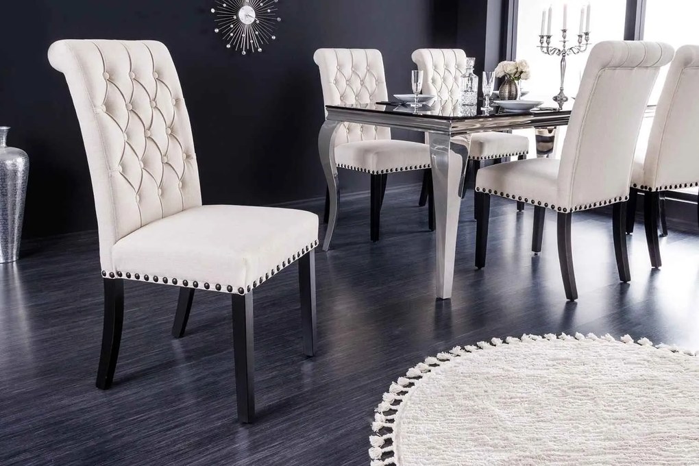Designová židle Queen II béžová - skladem