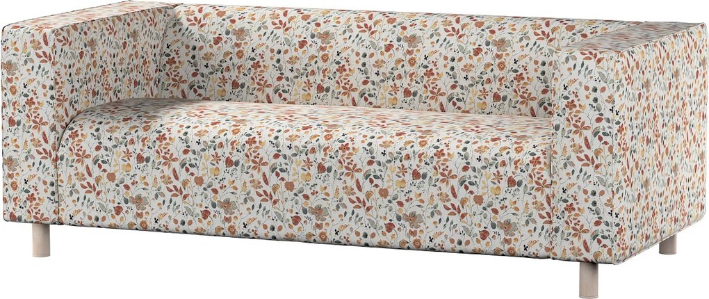 Potah na pohovku IKEA Klippan 2-místná barva oranžová látka pletený vzor, vzorované
