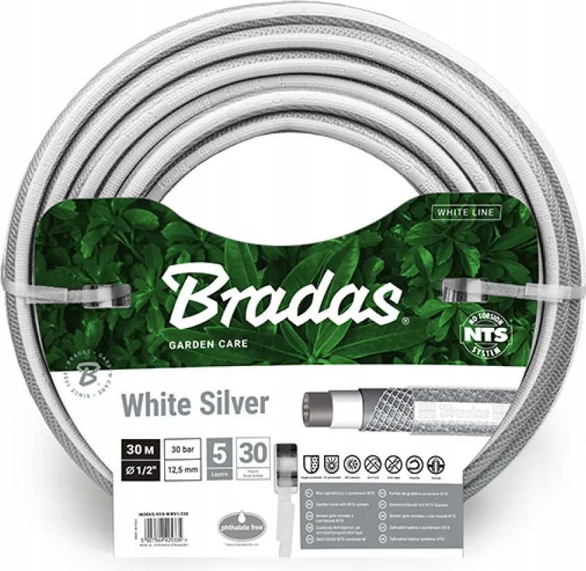 Zahradní hadice 1/2" 30 m Nts White Silver WWS1/230 Bradas 5342