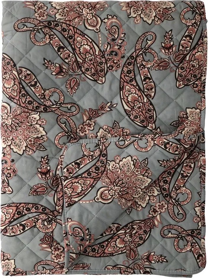Opálový bavlněný přehoz Paisley vzor Aix Quilt - 130*180 cm