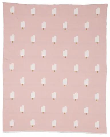 Dětská deka Pink Ice Creams 100 × 80 cm