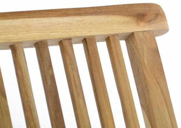 DIVERO sada 2 ks dětská dřevěná skládací židle TEAK hnědá