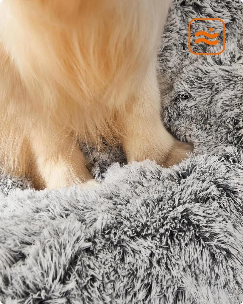 Plyšový pelíšek pro psy Kurkuno XL šedý
