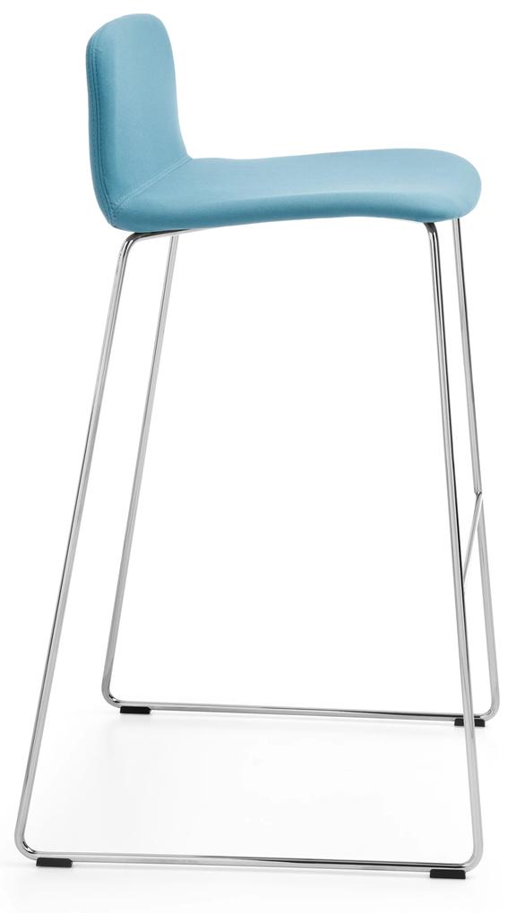 ProfiM - Barová židle COM K42CV čalouněná s ližinovou podnoží