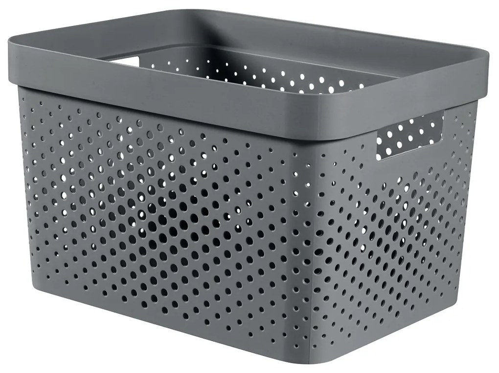 Curver Úložný box INFINITY 17l recyklovaný plast tmavě šedý