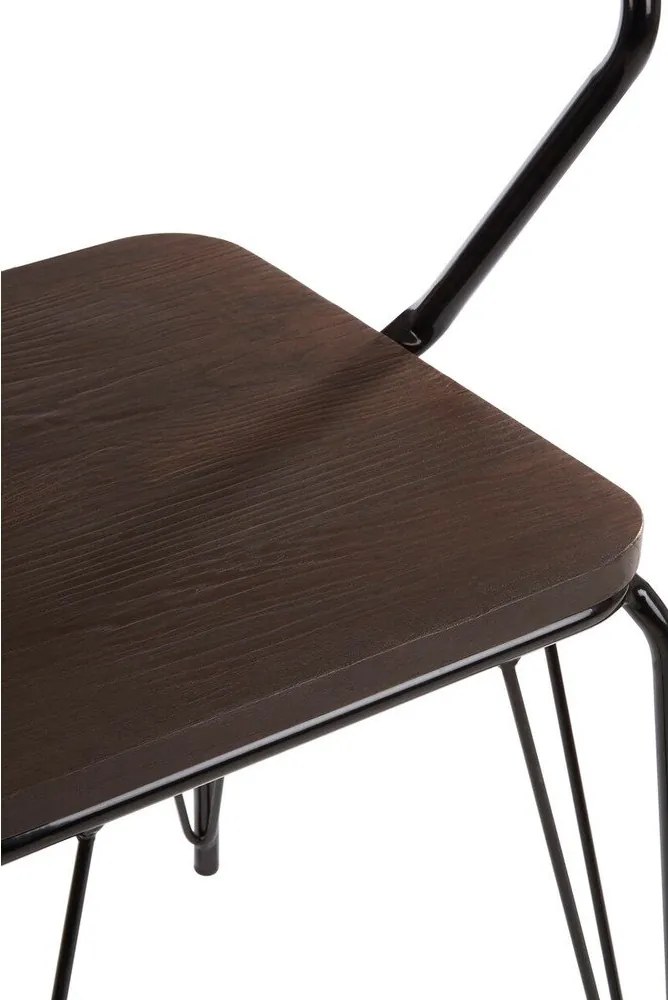 Černá/v přírodní barvě jídelní židle z jilmového dřeva District – Premier Housewares
