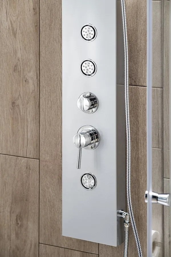 Aqualine Aqualine, TUSA sprchový panel s baterií, 1400 mm, hliník, SL680