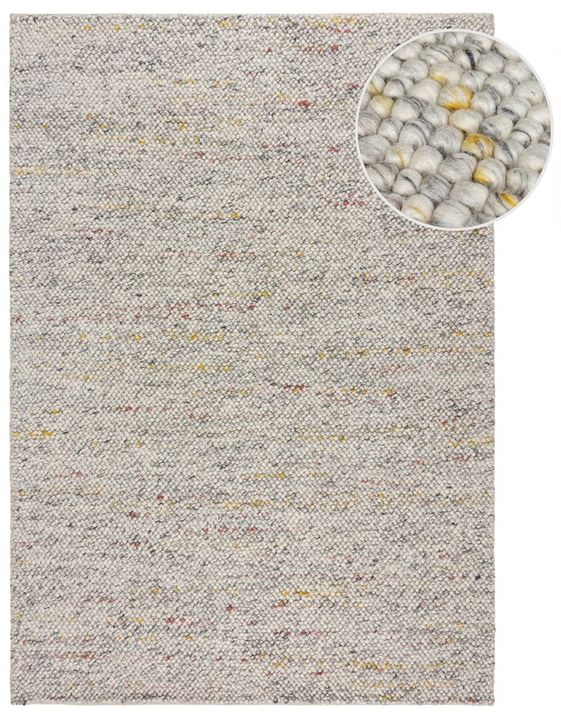 Flair Rugs, Ručně tkaný kusový koberec Minerals Black/White, 80x150, bílá, chodba / předsíň