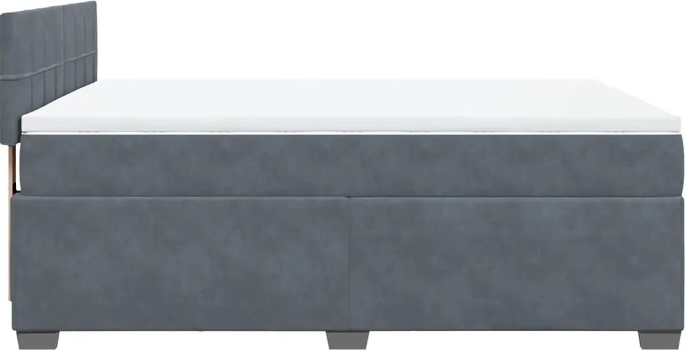 Box spring postel s matrací tmavě šedá 160x200 cm samet 3288655