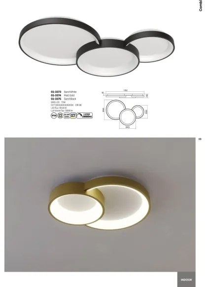 Redo 01-3375 - LED Stmívatelné stropní svítidlo COMBI LED/72W/230V CRI98 černá