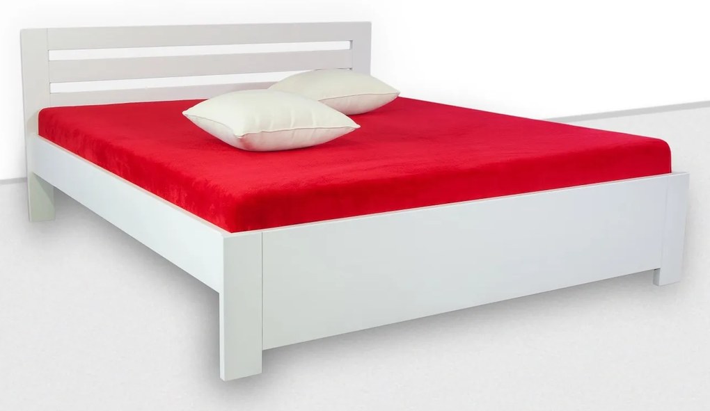 Krajča Manželská postel z masivu Nika 160 x 200 cm Povrchová úprava: Barevný lak RAL, Druh dřeva: Buk
