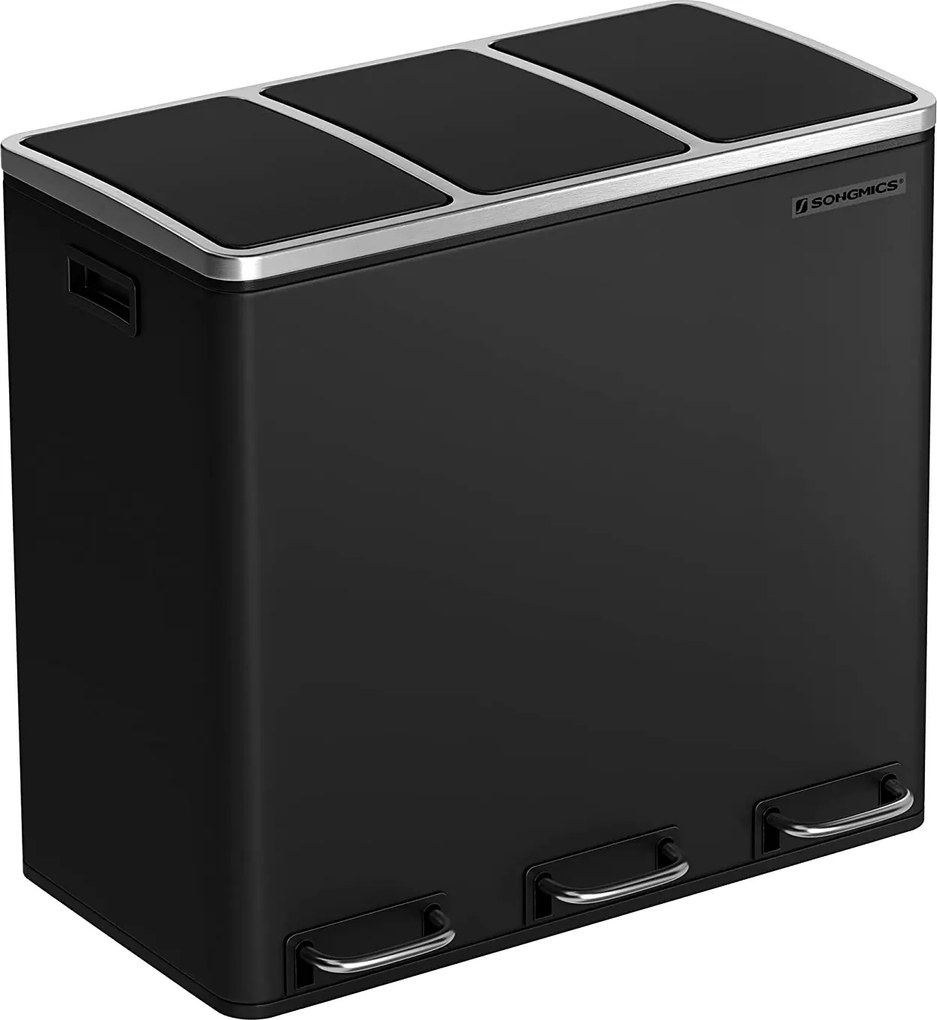 54l pedálový odpadkový koš, kuchyňský odpadkový box, víko s měkkým zavíráním, protiskluzový základ