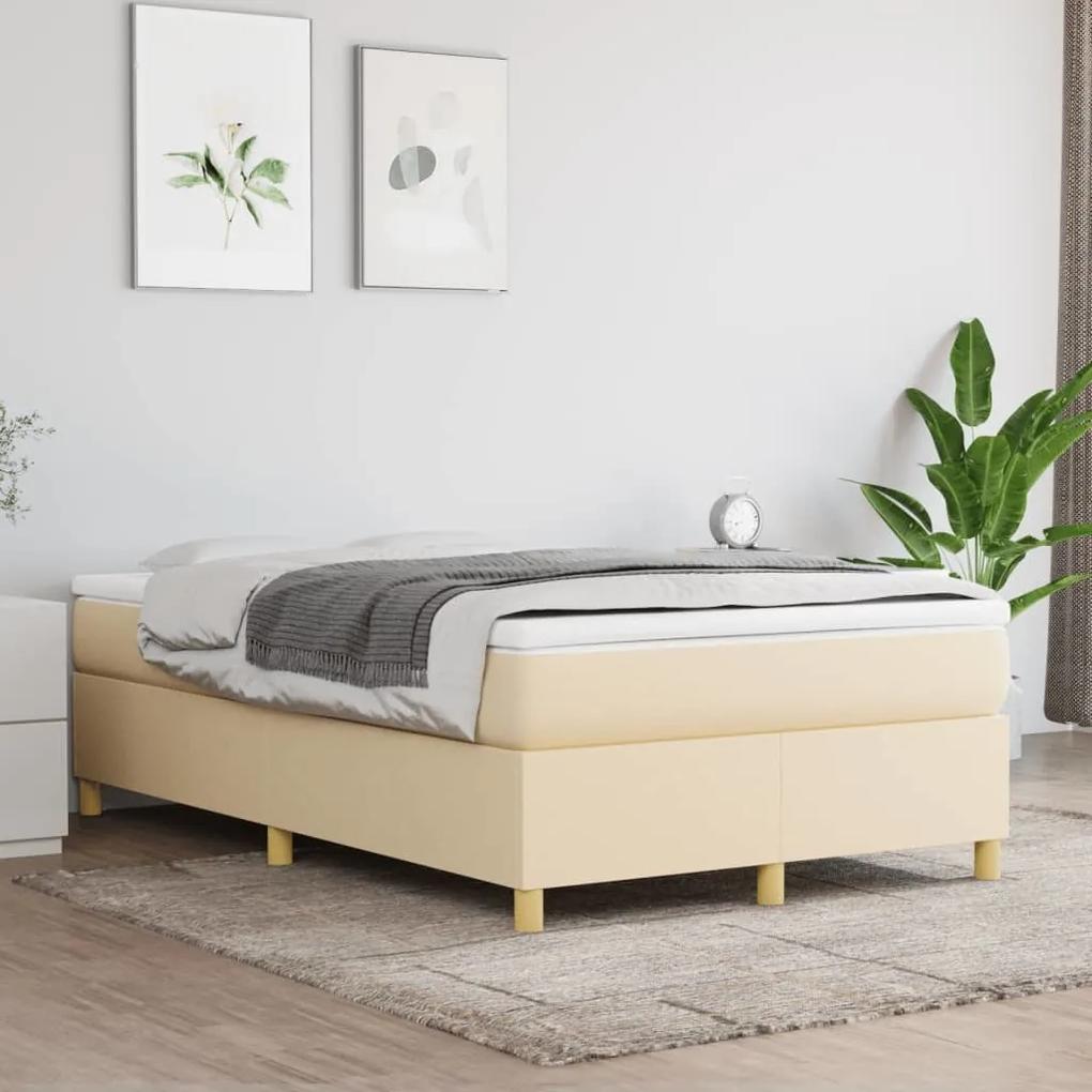 vidaXL Box spring postel s matrací 120x200 cm textil [3144508] Barva: tmavě hnědá