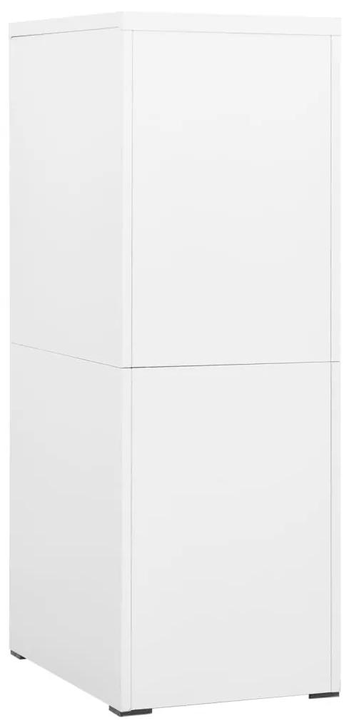Kancelářská skříň bílá 46 x 62 x 133 cm ocel