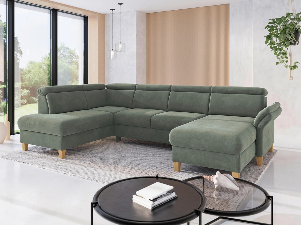 XXXLutz SEDACÍ SOUPRAVA, textil, tmavě zelená Sit & More - Sedací soupravy - 00014402579X
