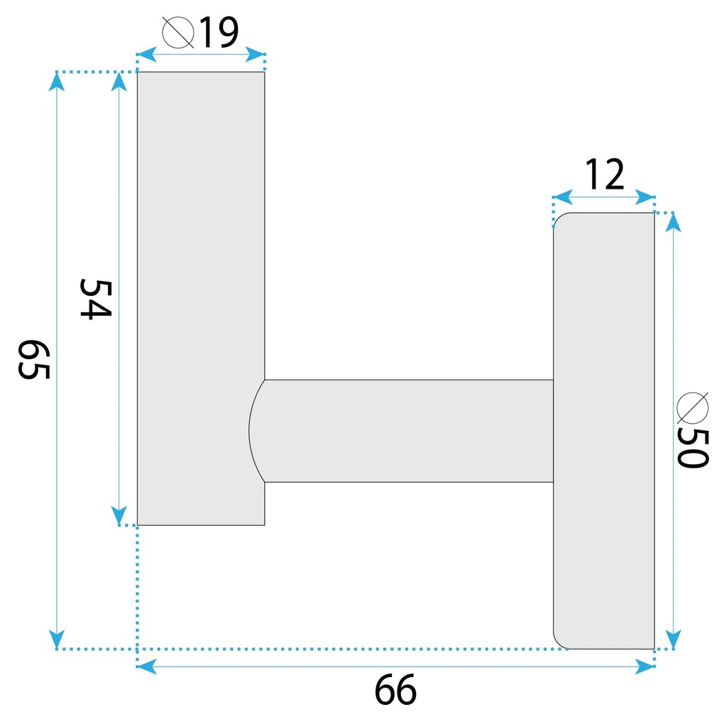 Koupelnový věšák REA MODERN 6606 nikl kartáčovaný