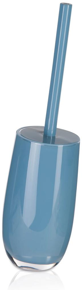 MÖVE Akrylová WC štětka STREAMLINE modrá, 9 x 8,5 x 36 cm
