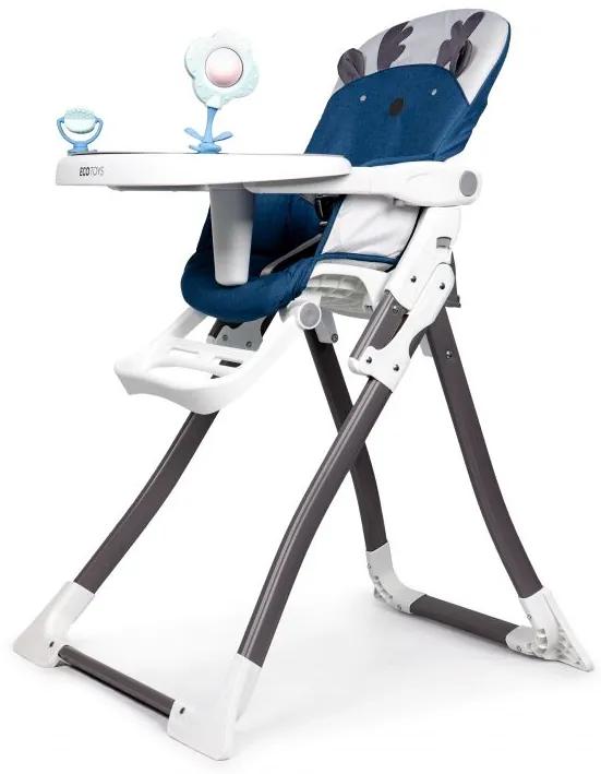 EcoToys Jídelní židlička se stolečkem Sobík, modrá, 904 | BIANO