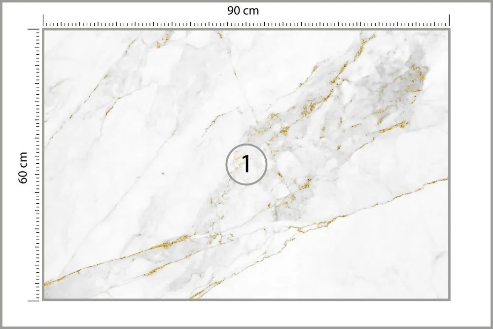 Fototapeta White Gold Marble Texture Pattern Background With High Resolution Design For Cover Book Or Brochure, Poster, Wallpaper Background Or Realistic Business Hladký vinyl 405x270