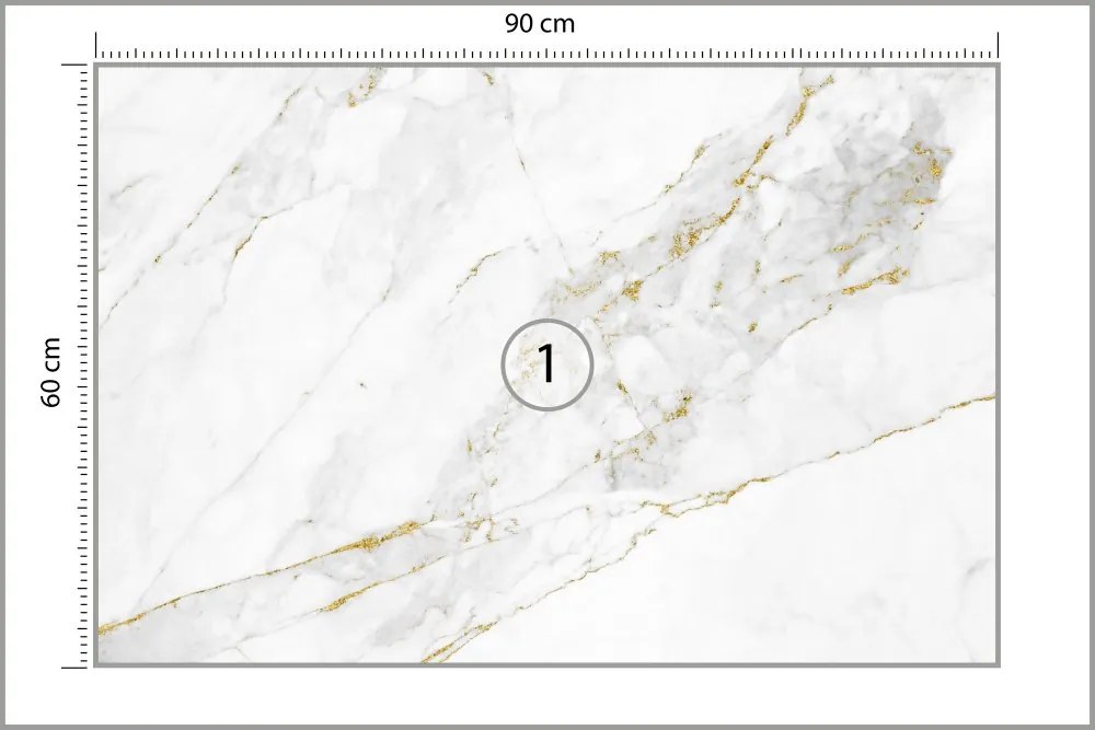 Fototapeta White Gold Marble Texture Pattern Background With High Resolution Design For Cover Book Or Brochure, Poster, Wallpaper Background Or Realistic Business Hladký vinyl 416x290