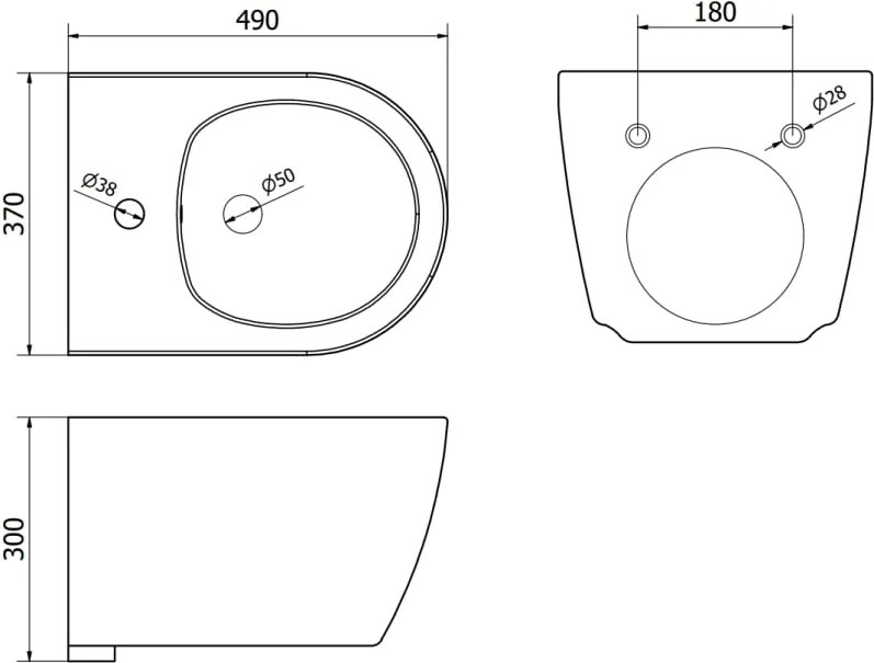 Mexen Carmen závěsné bidet, bílý - 35884900