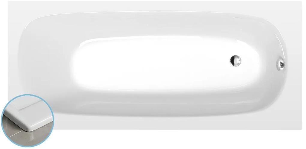 Polysan EBRO SLIM 170 x 75 x 39 cm 26711S obdélníková vana bílá