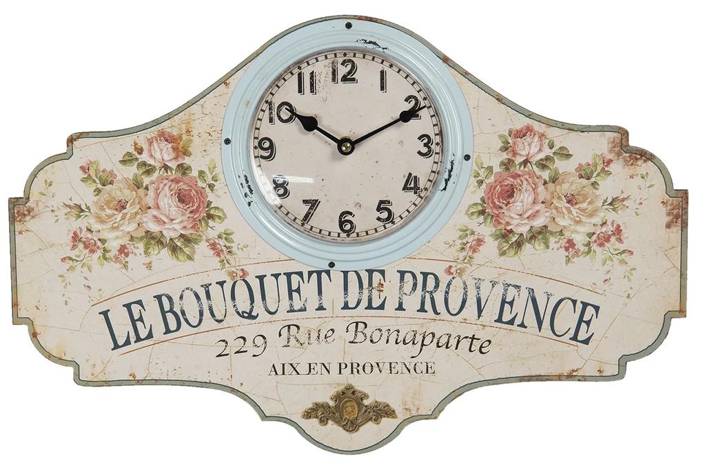 Nástěnné vintage hodiny Provence - 50*3*33 cm / 1*AA