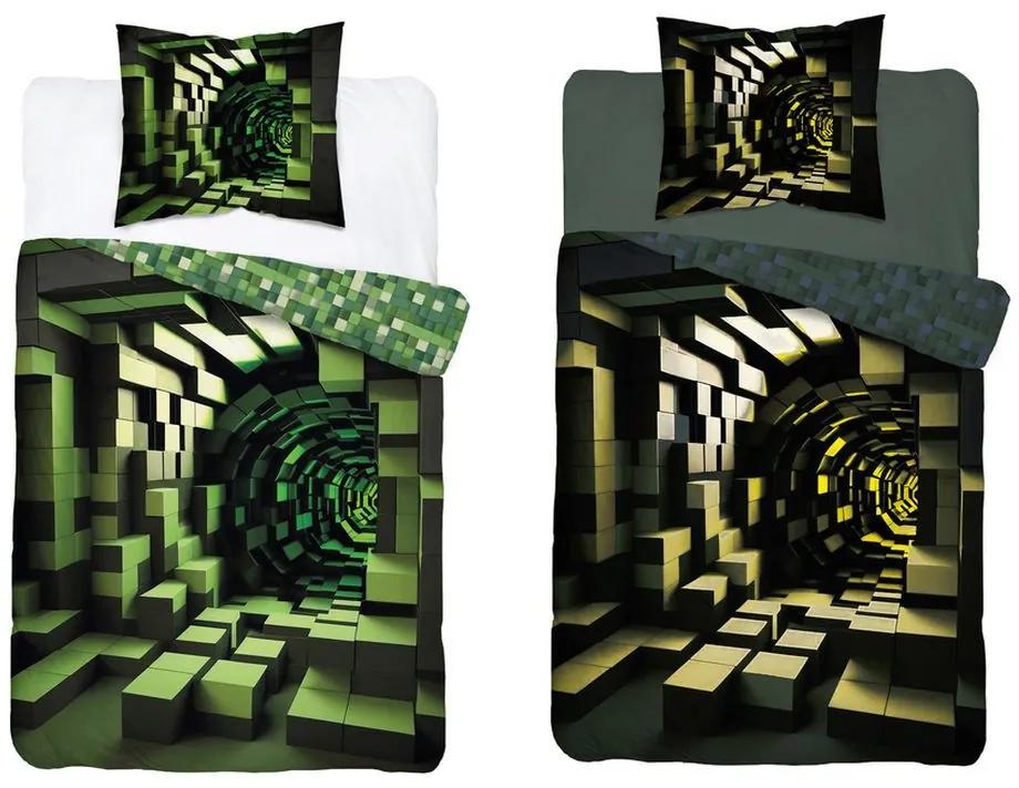 DETEXPOL Povlečení Tunel  Bavlna, 3D svítící 140/200, 70/80 cm