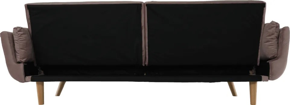 Rozkládací pohovka, starorůžový samet/buk, KAPRERA NEW