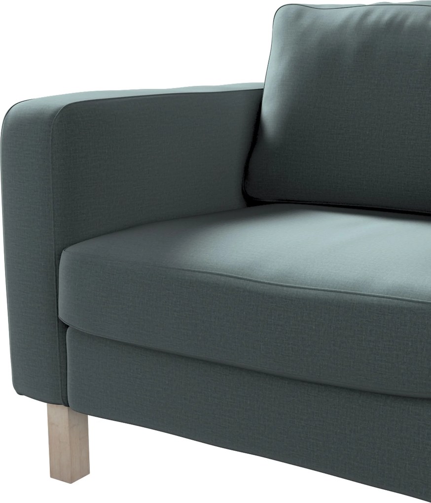Potah na křeslo IKEA Karlstad, krátký barva zelená látka sametová