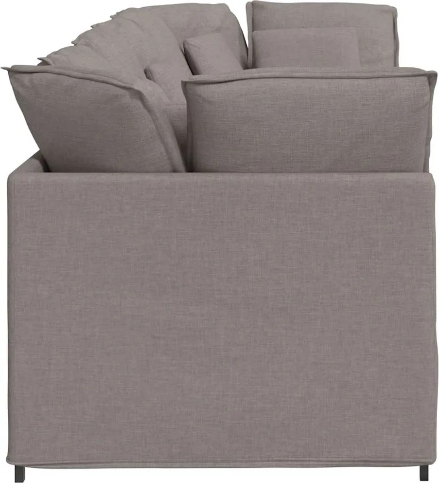 Modulární pohovka s polštáři textil taupe 3321272