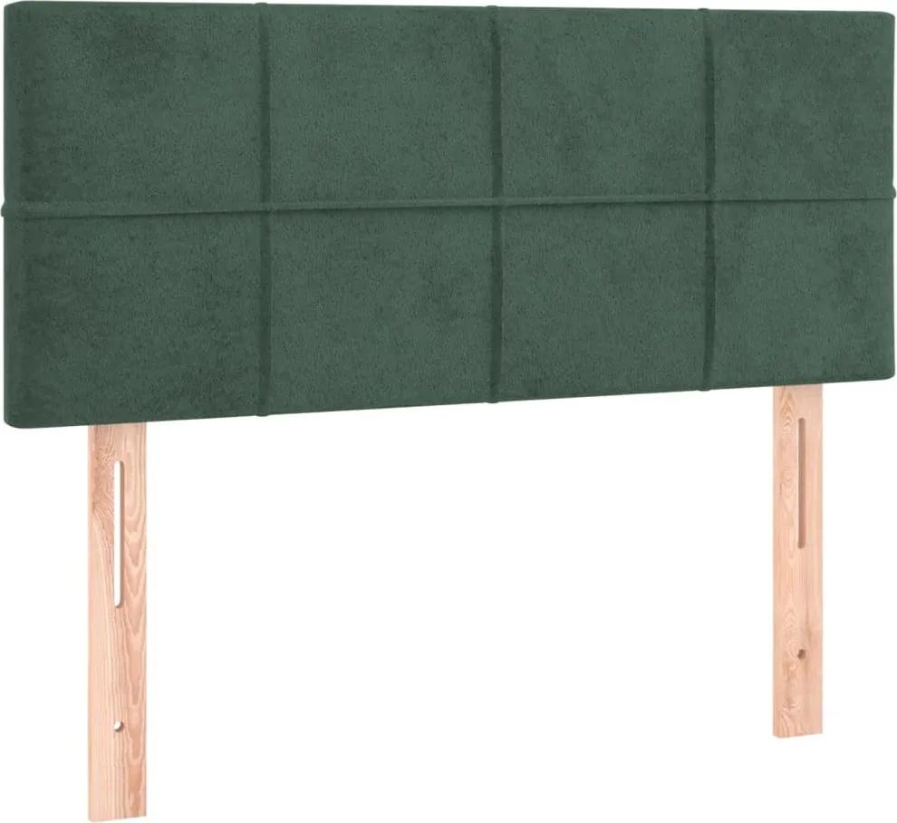vidaXL Box spring postel s matrací 100x200 cm samet [3141290] Barva: Černá