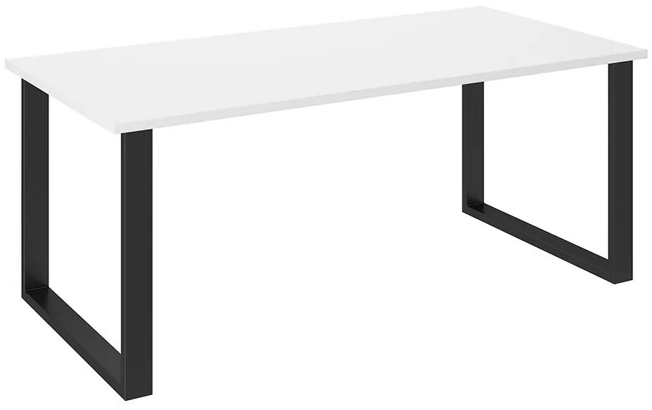 Stůl loftový Industriální 185x90 - bílý / černý