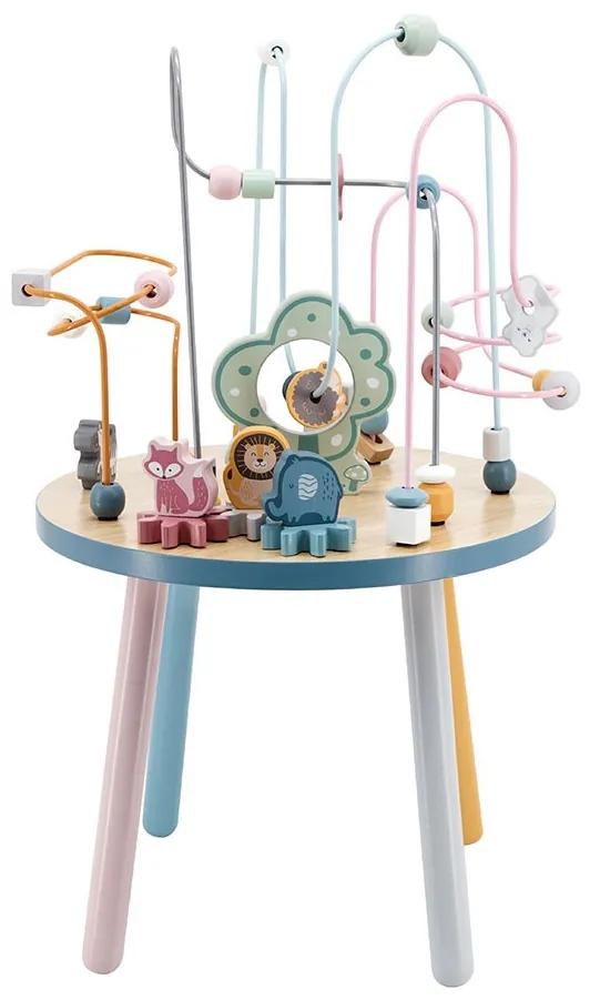 Dřevěný stoleček s aktivitami Viga Barva: multicolor
