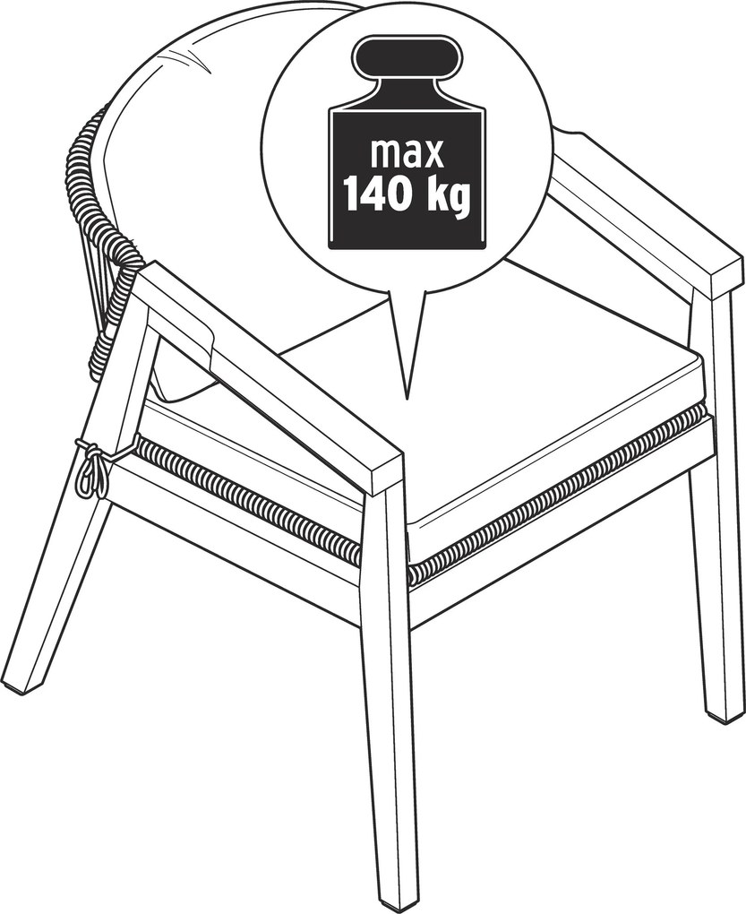 Tchibo - Pohodlná zahradní židle s textilním výpletem - barva: zelená
