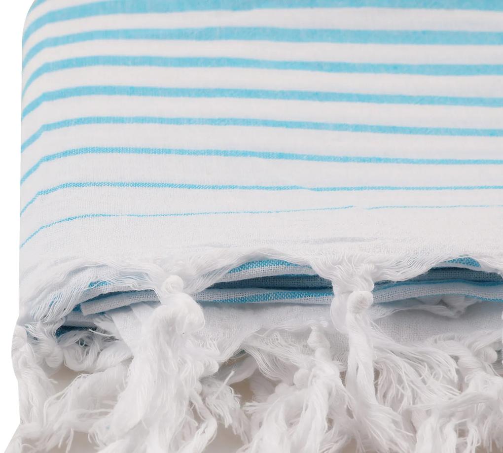 L´essentiel Maison Plážový ručník Fouta Golge - Turquoise, Tyrkysová