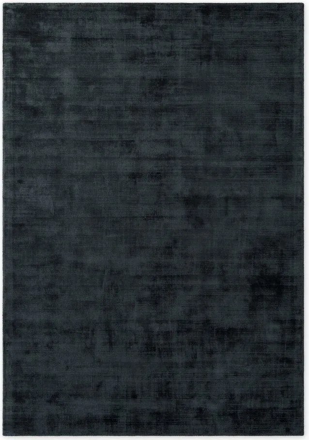 Černý ručně tkaný koberec z viskózy 80x150 cm Noemi – Vikosa