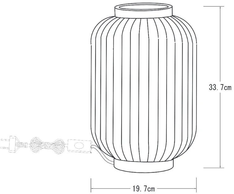 LUCIDE Stolní lampa Gossa, průměr 19,7cm