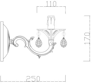 Brilagi - Nástěnná lampa CLASSIC 1xE14/60W/230V krémová/patina