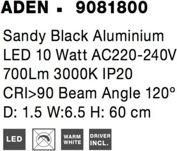 Nástěnné LED svítidlo NOVA LUCE ADEN 10W 3000K 9081800