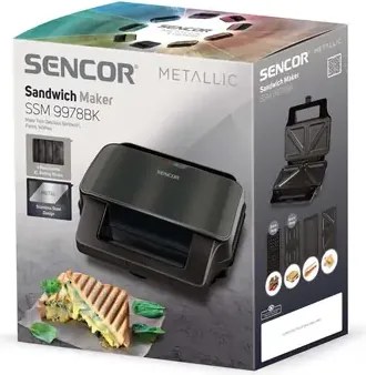 SENCOR SSM 9978BK černá / Sendvičovač 4v1 / 900W