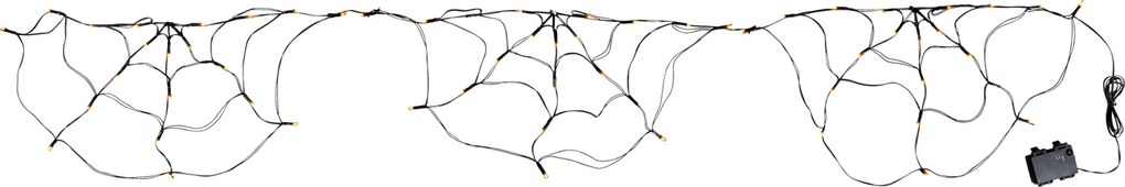 Světelný LED řetěz / Halloweenská LED pavučina