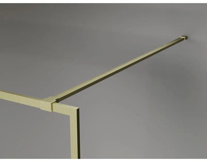 Mexen Kioto-F, sprchová zástěna s rámem 100 x 202 cm, 8 mm sklo námraza, zlatý matný profil, 800-100-104-55-30